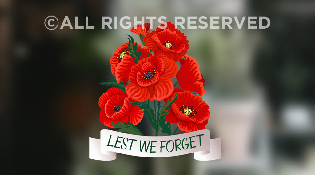 Buy Lest We Forget Anzac Day Window Sticker - The Dave